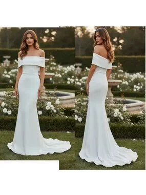 Lulus | Dresses | Lulus Shoulder Mermaid White Exceptional Romance ...